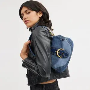 Coach Soho Bag In Repurposed Denim - Brass/Blue Multi | Editorialist